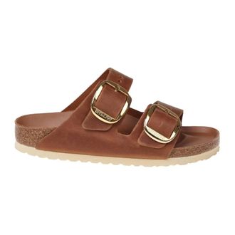 Birkenstock Femme, Chaussures, Brun, Taille: 39 EU Sandales Confort Cuir Cognac