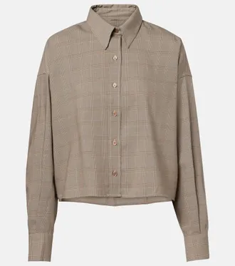 Frankie Shop Chemise Arlen en laine m&eacute;lang&eacute;e