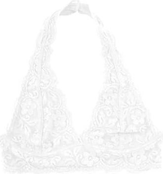Generic Bustier & pour femme, motif en dentelle &eacute;l&eacute;gant, doux et agr&eacute;able pour la peau, agr&eacute;able pour le corps, Blanc., M