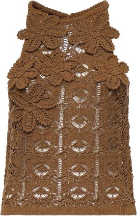 Pinko Pinko, Femme, Tops, Brun, Taille: 40 FR Hauts sans manches