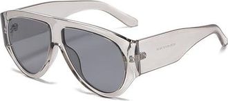 Generic Lunettes De Soleil Grand Cadre Personnalis&eacute; Hommes Et Femmes Vacances Conduite Lunettes De Soleil(Clear)