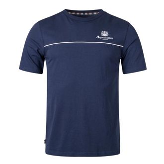 Aquascutum Active Piping Design Marineblaues T-Shirt