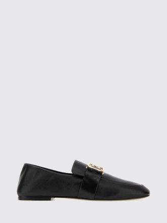 Lanvin Mocassins en cuir lisse avec logo m&eacute;tallique sur la barrette