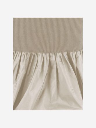Patou Womens Long Dress Stretch Cotton Blend Beige Main