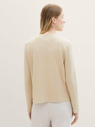 Tom Tailor Langarmshirt T-Shirt Basic Cardigan