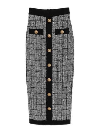 Balmain Jupe Longue - Noir