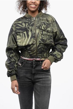 Diesel Utility Bomber Jacket with Camouflage Motif size 38