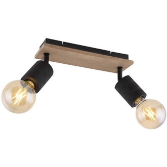 Globo Lighting Plafonnier double spot marron fonc&eacute; 2x E27