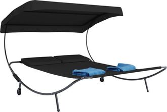 ebuy24 S&eacute;jour solaire Bindox h. 137 x l. 180 x p. 200 cm Noir