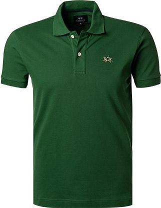 La Martina Herren Polo-Shirt grün Baumwoll-Piqué