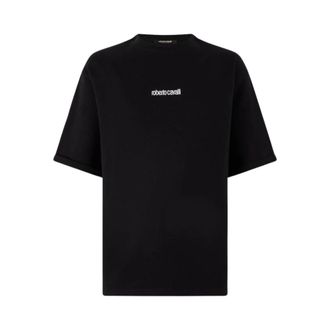 Roberto Cavalli T-Shirt mit gesticktem Logo - - Tops - Herren - Schwarzk - L