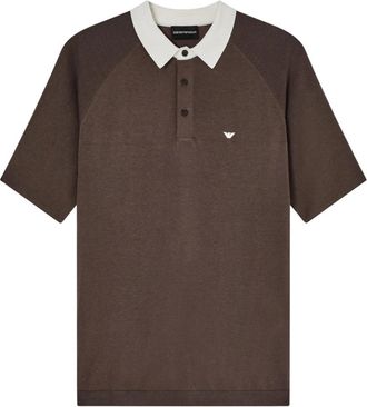 Emporio Armani Homme, Tops, Brun, Taille: M Mag Collared Polo