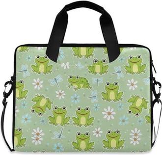 Alaza Sac pour ordinateur portable de 40,6 &agrave; 15,6 pouces, carlins et fleurs, sac pour ordinateur portable pour femme, homme, &eacute;tudiant, travail, voyage, band