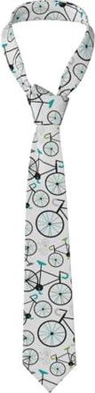 Generic Cravate Pour Hommes Illustration De V&eacute;lo De Dessin Anim&eacute; Fine Tie R&eacute;glable Cravates Homme Pour F&ecirc;te Accessoires L&Eacute;cole