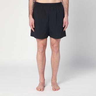 Balenciaga Schwarze Shorts aus Funktionsgewebe mit Logo