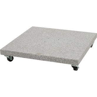 Siena Garden Ennio Granitschirmst&auml;nder 90 kg mit Rollen, hellgrau geb&uuml;rstet, f&uuml;r Ampelschirme