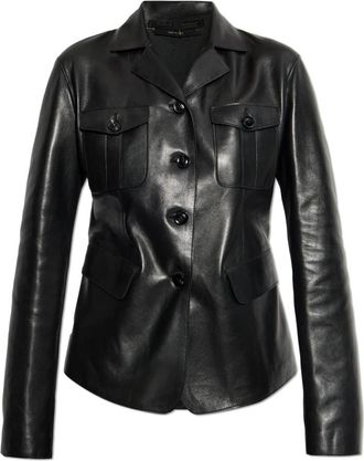 Tom Ford Lederjacke - - Jackets - Damen - Schwarzk - XS