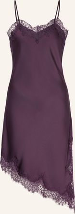 Rich & Royal Satinkleid Mit Spitze lila