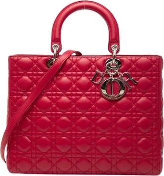 Dior Pre-owned Sac Lady Dior - Femme - Pre-owned - Rouge - Taille: ONE Size