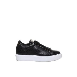 Giuliano Galiano Python-Effekt Leder Sneakers Schwarz - - Shoes - Herren - Schwarzk - 44 EU
