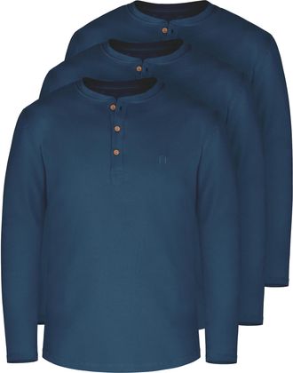 Normani 3er Set Herren Langarm Shirts aus Bio-Baumwolle Neuville