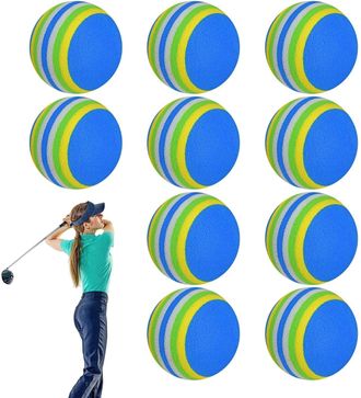 Generico Golfb&auml;lle f&uuml;r den Innenbereich, 10 St&uuml;ck, leichte Schwammb&auml;lle, Sportausr&uuml;stung f&uuml;r Indoor-Outdoor-&Uuml;bungen, Anf&auml;nger, Junior Senior