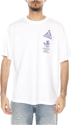 Edwin Homme, Tops, Blanc, Taille: XL T-shirt Hardware Store Shibuya