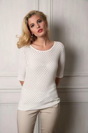 Passioni Sweater Sommer Pullover mit Strukturmuster