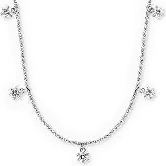 Engelsrufer Kette Shiny Silber für Damen aus 925er Sterlingsilber - Zirkonia - Karabinerverschluss - Länge: 40+4 cm