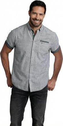 Jan Vanderstorm Homme Chemise &Agrave; Manches Courtes Milos Noir, 6XL (XXXXXXL) - 53/54