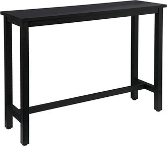 Woltu 1x Bartisch Bistrotisch Stehtisch Esstisch, Metallgestell, Tischplatte aus MDF schwarz