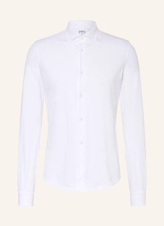 Fedeli Fedeli Piqu&eacute;-Hemd Stelve Slim Fit weiss