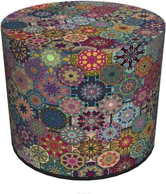 Bertoni Hocker Sitzhocker Pouf f&uuml;r Balkon & Garten Puff Codura Wetterfest 40 x 40 cm Garten Sitzsack Outdoor & Indoor Runder Sitzpouf mit abnehmbarem Bezug Wa