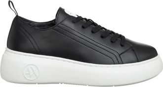 A|X Armani Exchange Femme, Chaussures, Noir, Taille: 40 EU Baskets &agrave; Lacets Unies