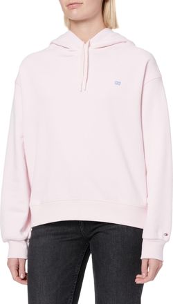 Tommy Hilfiger Damen Hoodie Contrast Flag Regular Fit, Rosa (Light Pink), S