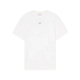 Off-white Homme, Tops, Blanc, Taille: XL Newspaper Arrow Slim Logo Tee