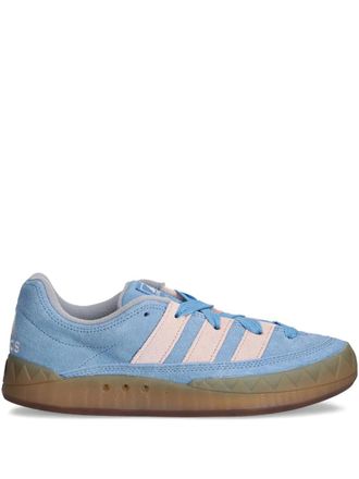 adidas baskets en daim &agrave; rayures - Bleu