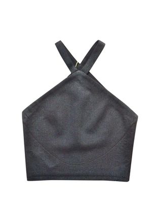 Alaia Black Halterneck Cropped Top Size S