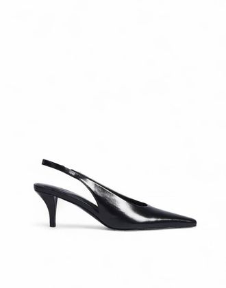 NA-KD Pumps in Schwarz mit schmaler Zehenpartie und Fersenriemen