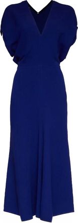 Victoria Beckham Femme, Robes, Bleu, Taille: 36 FR Midi Dress