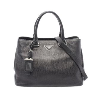 Prada Pre-owned Sac &agrave; main en cuir 2 ways - Femme - Pre-owned - Noir - Taille: ONE Size