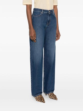 Max Mara Straight-Leg Cotton Jeans - Blue
