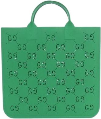 Gucci unisex, Pre-owned, Vert, Taille: ONE Size Sac fourre-tout vintage Pre-owned