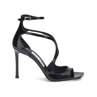 Jimmy Choo London Femme, Chaussures, Noir, Taille: 41 EU Sandales en Cuir Verni Azia