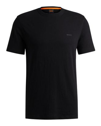 HUGO BOSS Leichtes T-Shirt mit gummiertem Logo-Schriftzug in