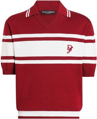 Dolce & Gabbana Gestreiftes T-Shirt - Rot