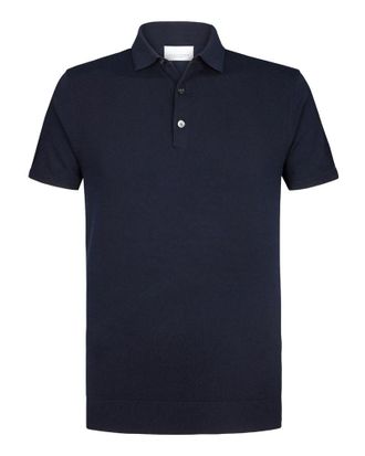 Profuomo Softes Strick-Poloshirt mit Tencel und Seide in