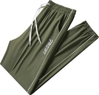 Generic Pantacourt d&eacute;contract&eacute; en lin &agrave; s&eacute;chage rapide avec poches zipp&eacute;es pour femme, Vert-3., 3XL