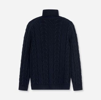 Olymp Rollkragenpullover Casual regular fit, mit Wollanteil, Zopfmuster