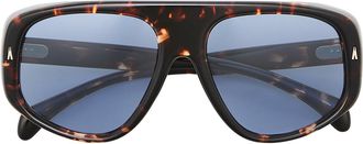 Moncler Moncler Auron Pilot Sunglasses, Unisex, Brown, Size: 57